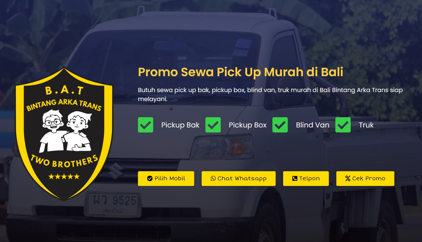 Bintang Arka Trans - Sewa pick up bak box blind vand bali murah